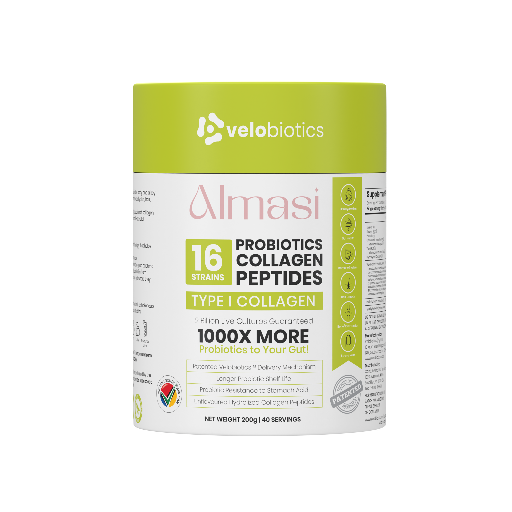 Probiotics Collagen Peptides for Radiant Skin & Strong Hair 200g ...